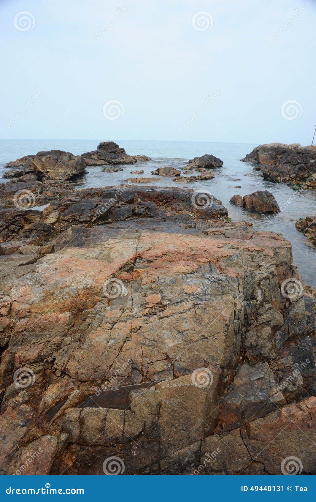 Rocks on seashore stock image. Image of rock, horizon - 49440131