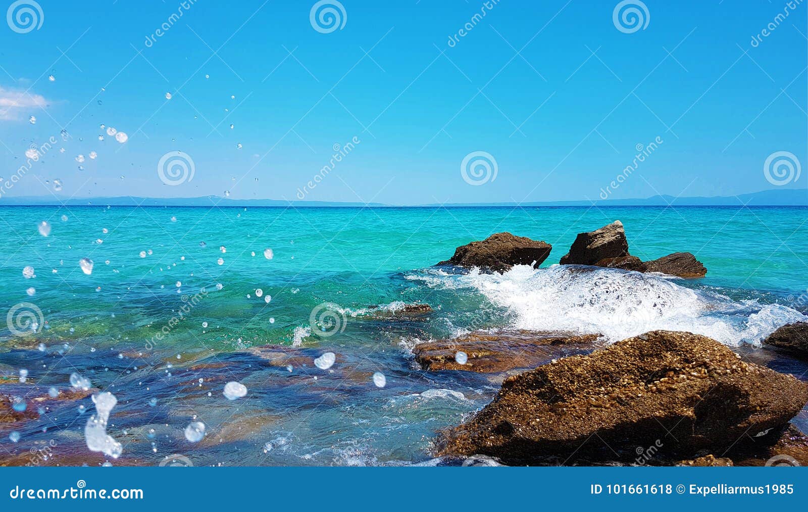 Rocks on the seashore stock photo. Image of summer, shore - 101661618