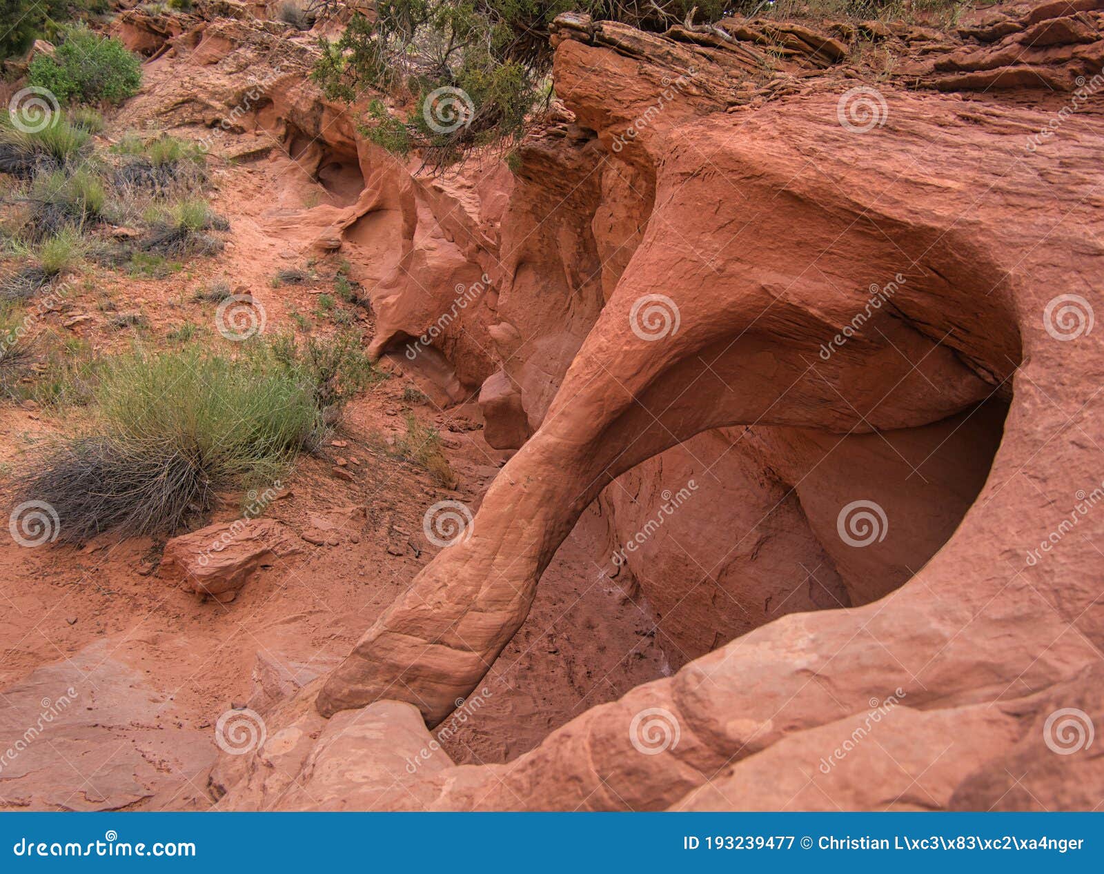 Rocks with Several Small Caves and Passages Stock Image - Image of ...