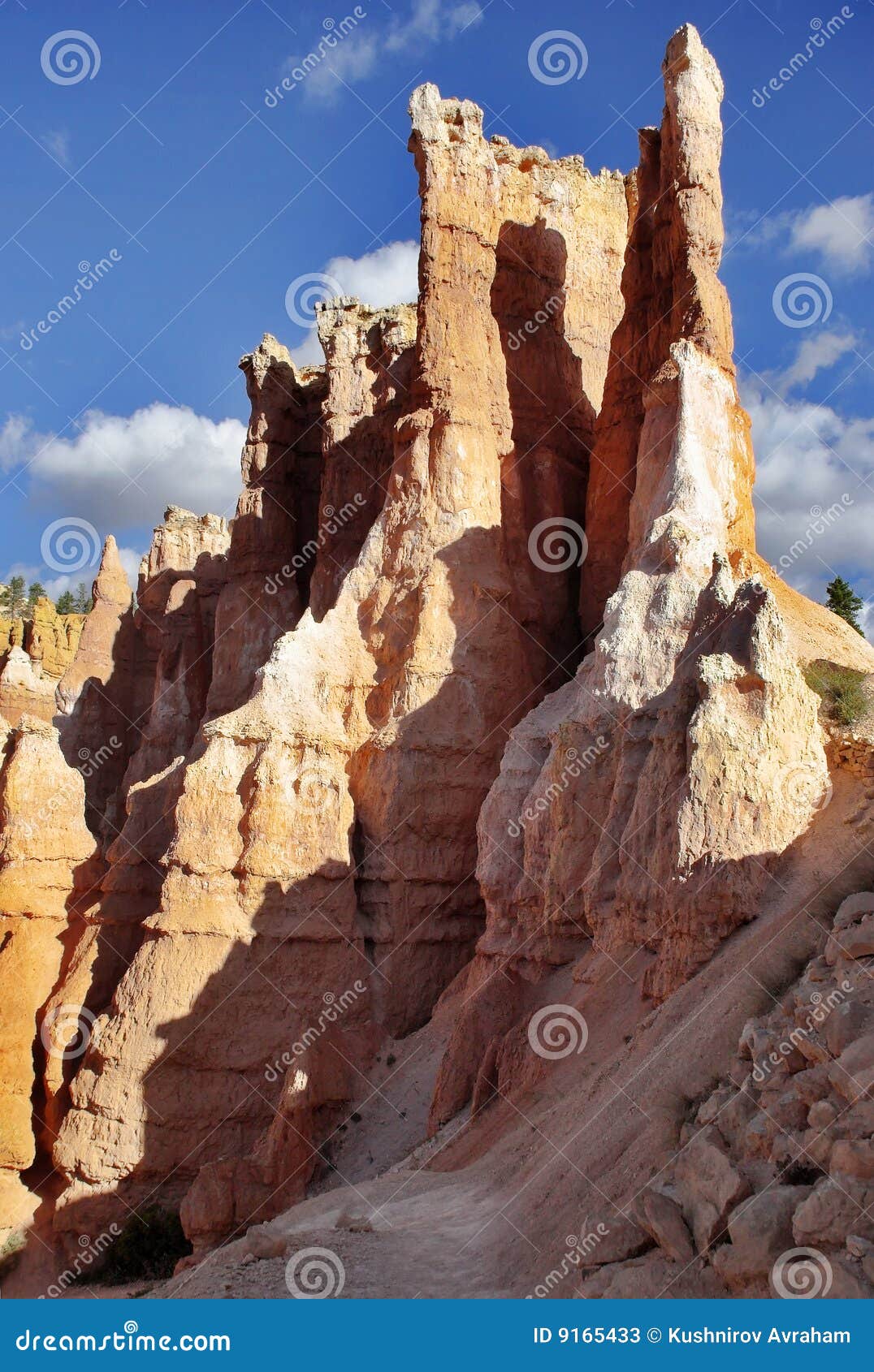 Rocks and shadows stock image. Image of national, bryce - 9165433