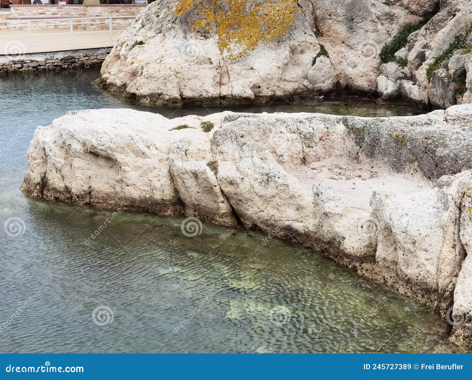 Rocks in Shallow Water with Clear Water Stock Image - Image of nature ...