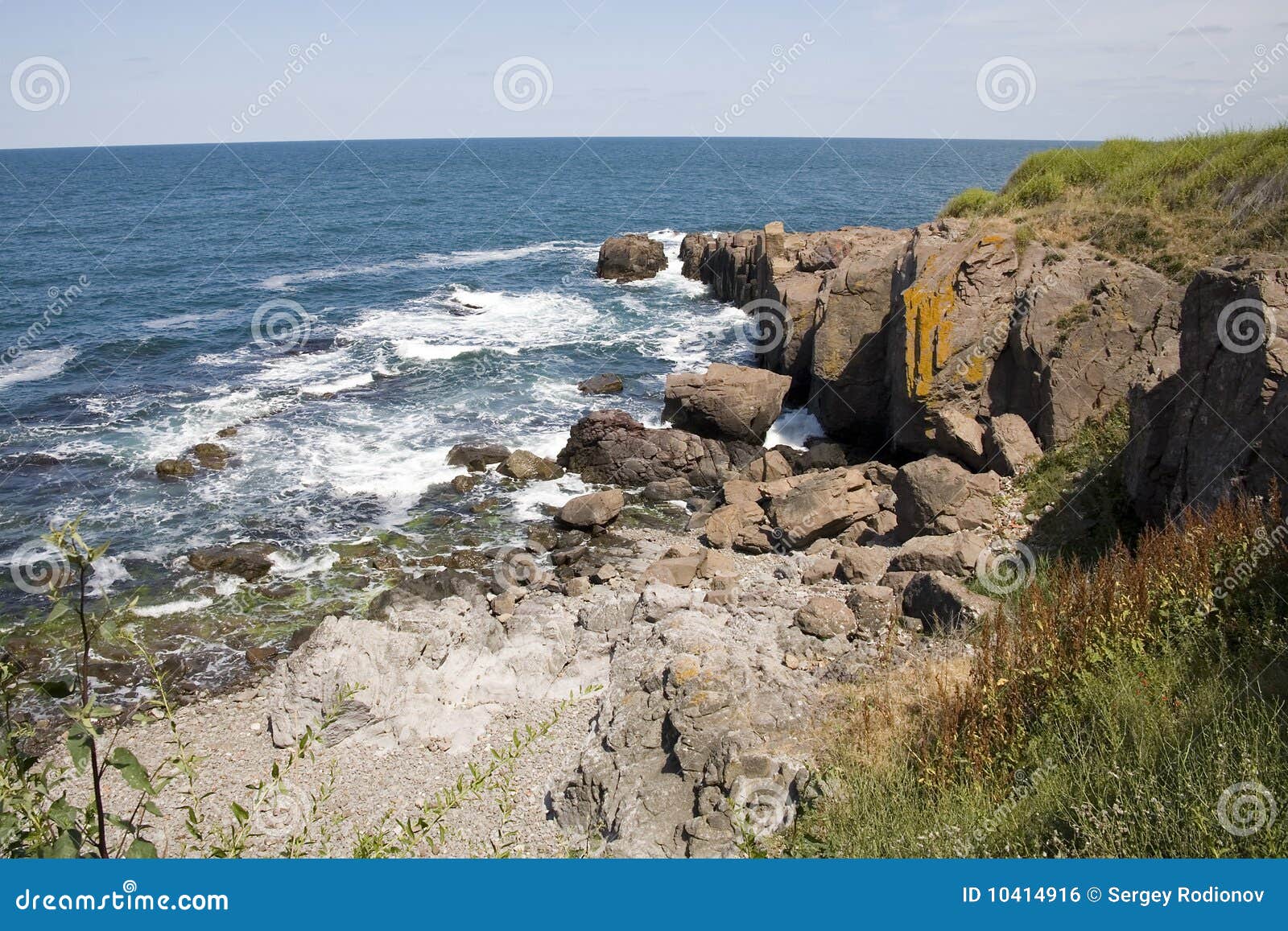 The Rocks on the Shore of the Black Sea Stock Photo - Image of beach ...