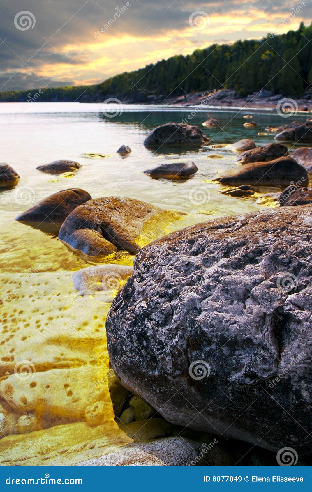 Rocks at Shore of Georgian Bay Stock Image - Image of environment ...
