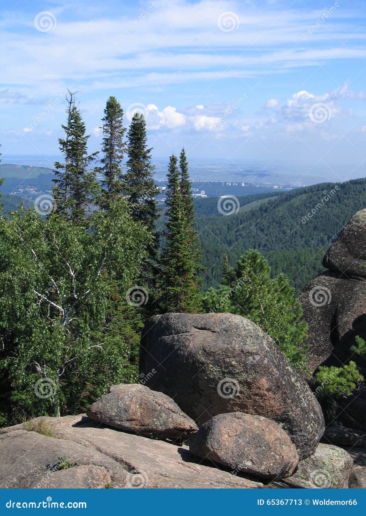 Rocks in the Siberian Taiga. the Nature Reserve Stolby. 2 Stock Image ...