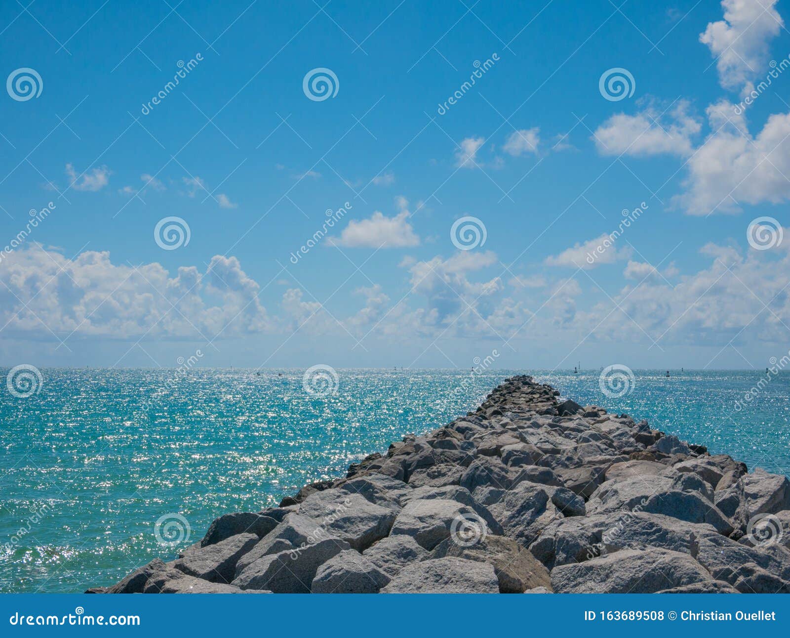 Rocks on South Pointe Pier Miami Beach/Rocky Depth of Field Stock Photo ...