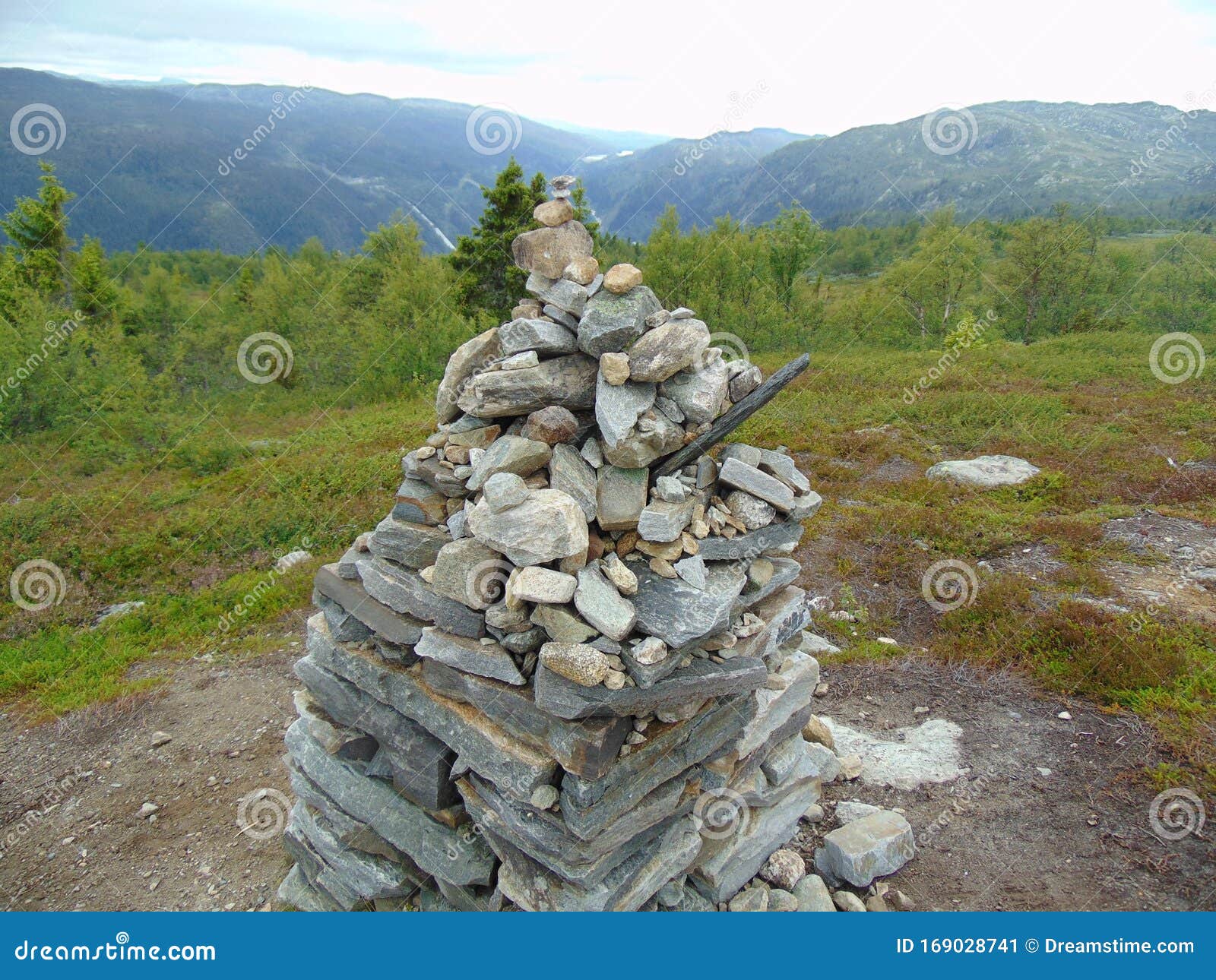 Rocks Stacked on a Mountain Stock Image - Image of stacked, rocks ...