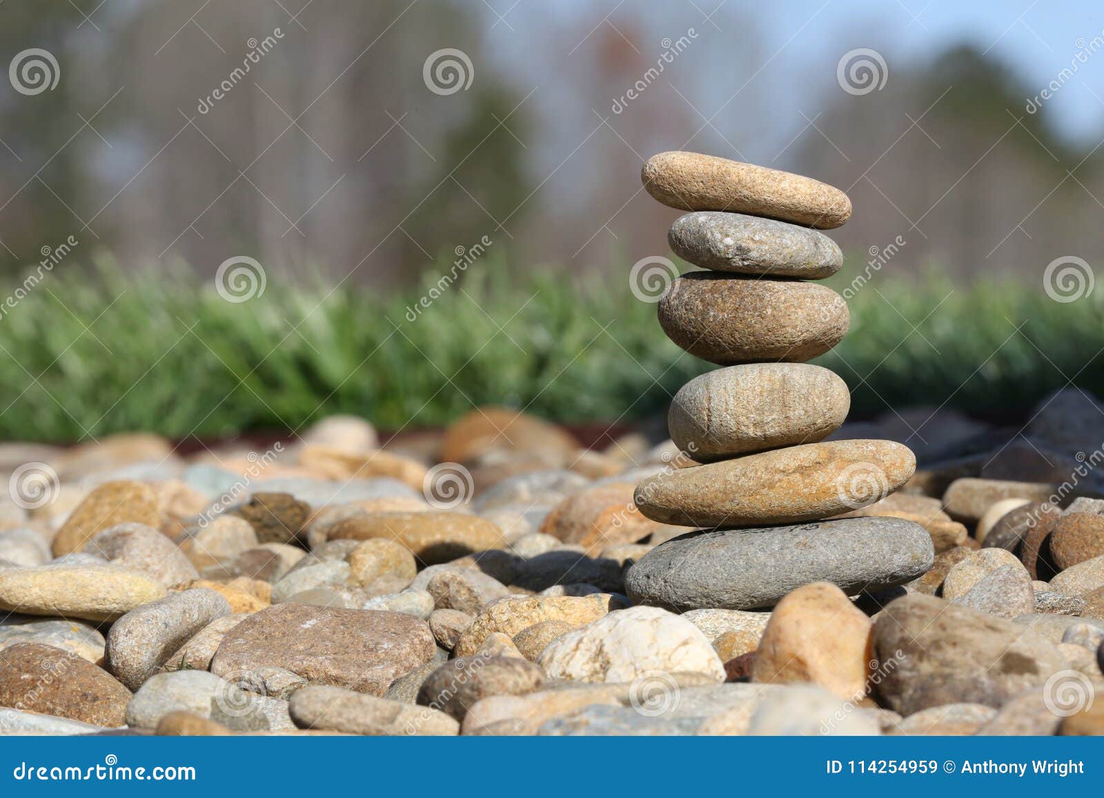 Rocks stacked up stock image. Image of balance, reflection - 114254959