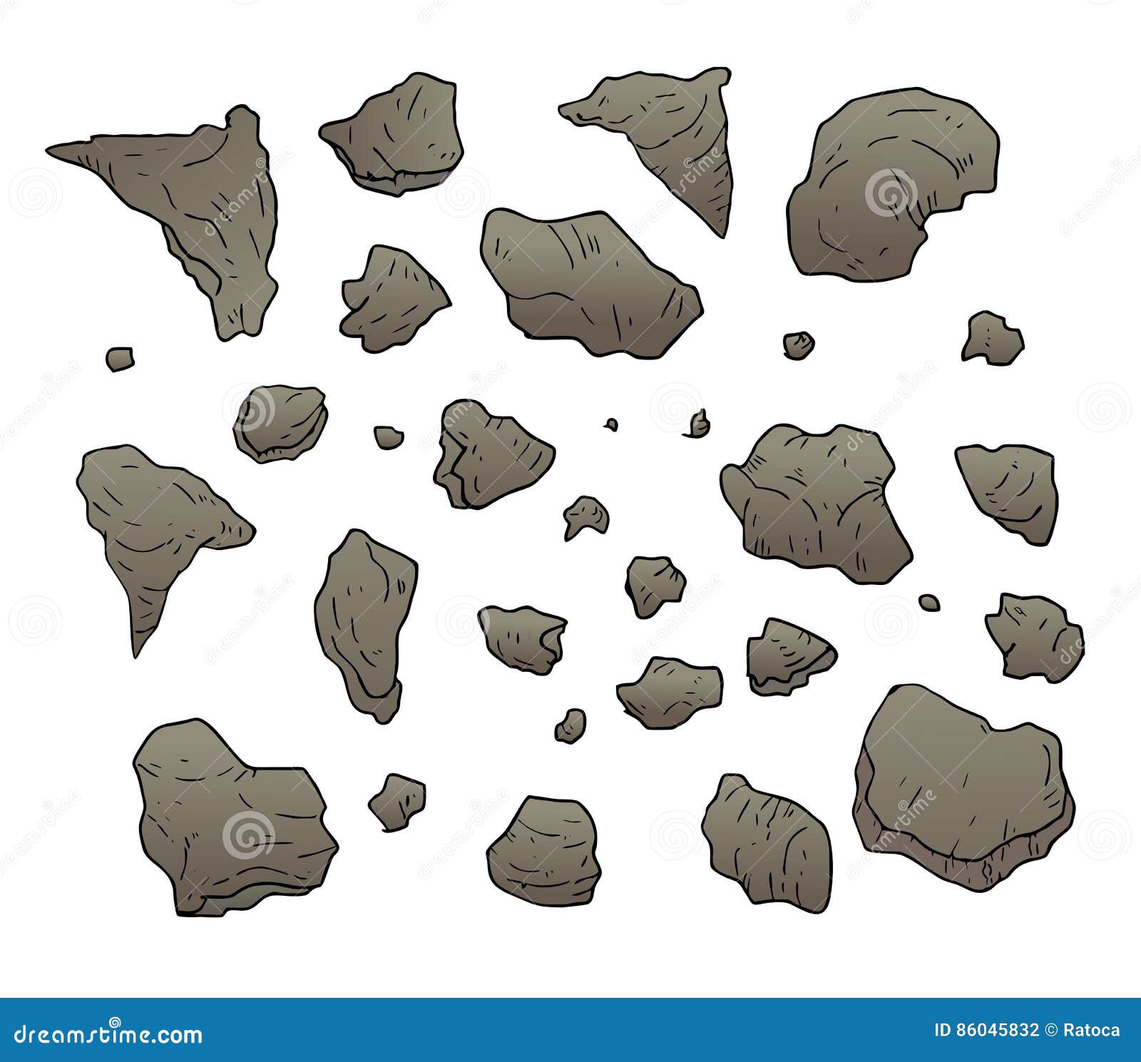 Rocks and Stones Set Collection Stock Vector - Illustration of geology ...