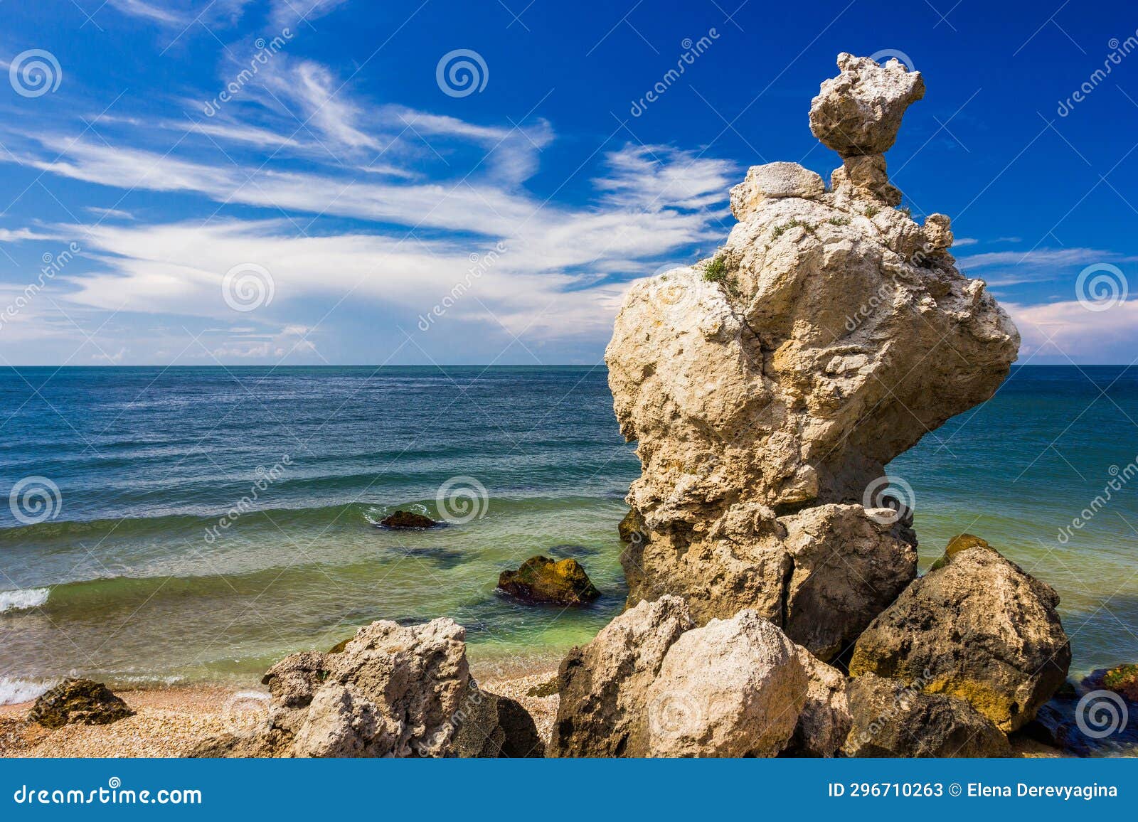 Rocks and Stones of Unusual Bizarre Shape on the Sandy Seashore at ...
