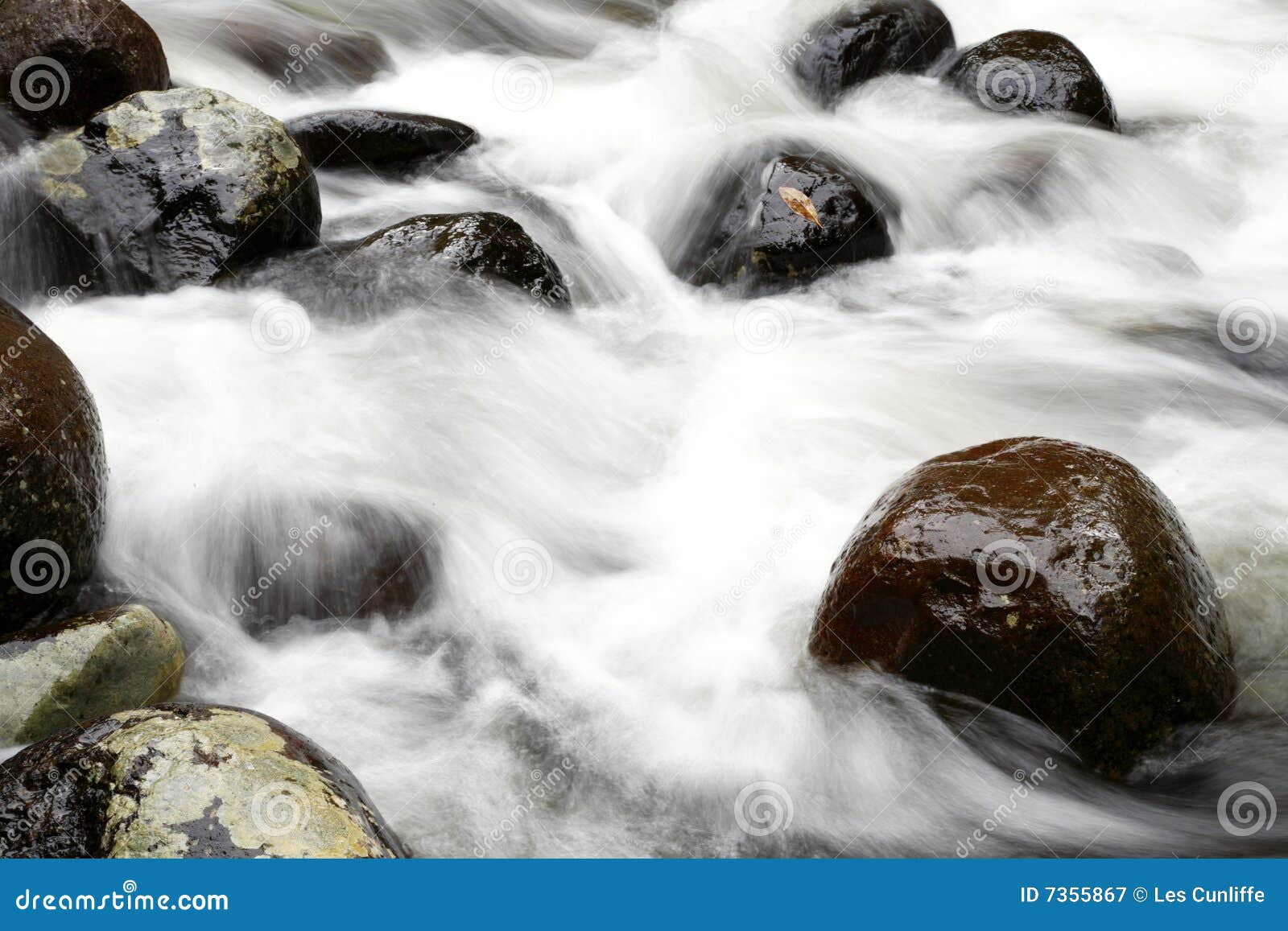 Rocks in stream stock image. Image of flowing, spring - 7355867