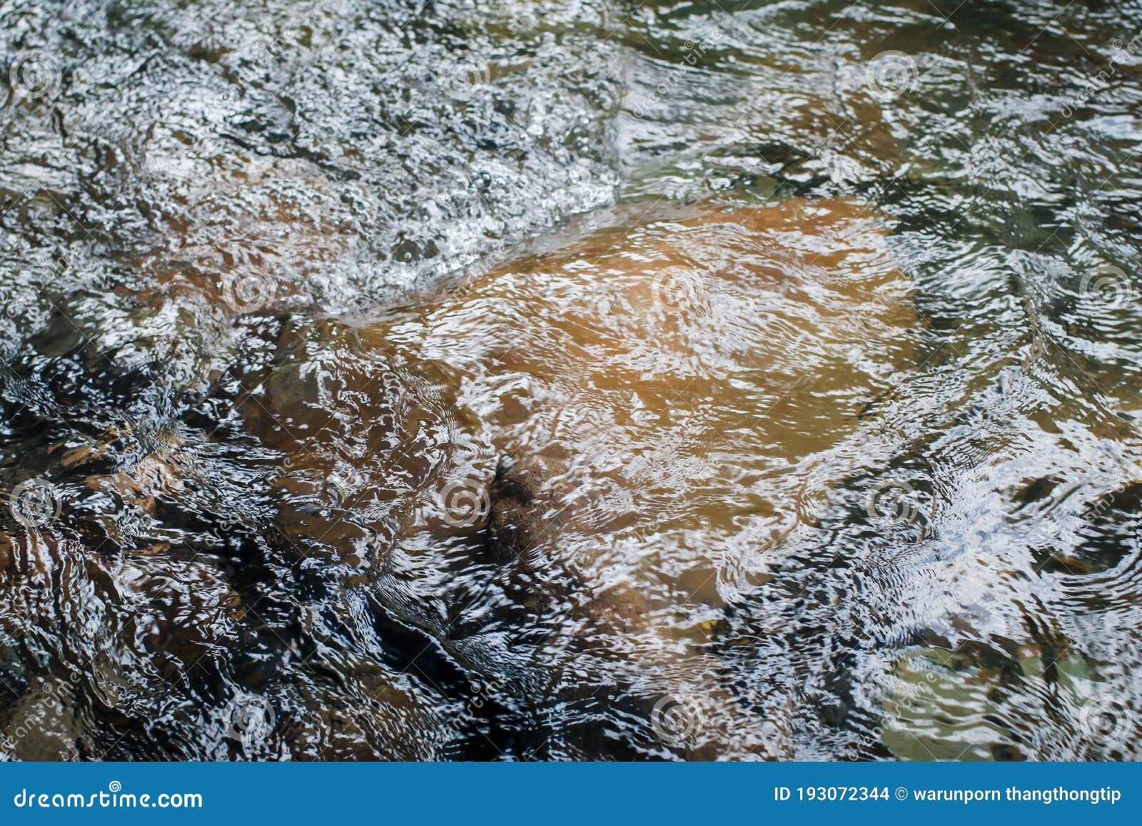 Rocks in Stream with Smooth Flowing Water in the Mountain.Texture ...