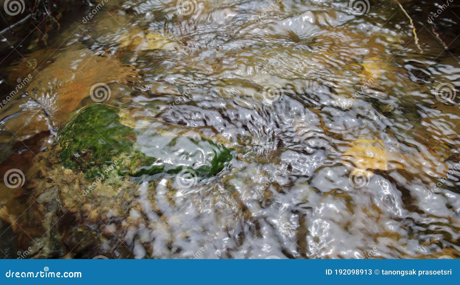 The Rocks in the Stream with Smooth Running Water Stock Image - Image ...