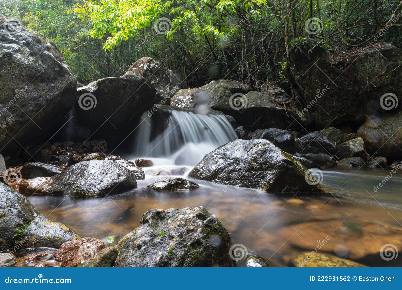 Rocks and Streams and Waterfalls in the Canyon Stock Photo - Image of ...