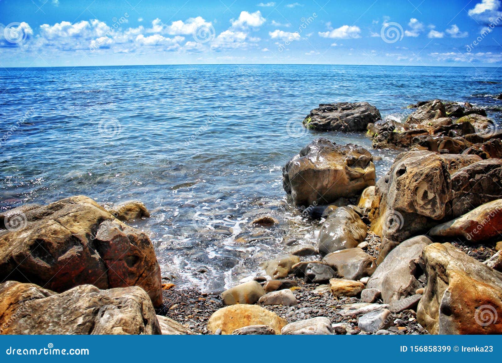 Rocks in the sea. stock image. Image of great, amazing - 156858399