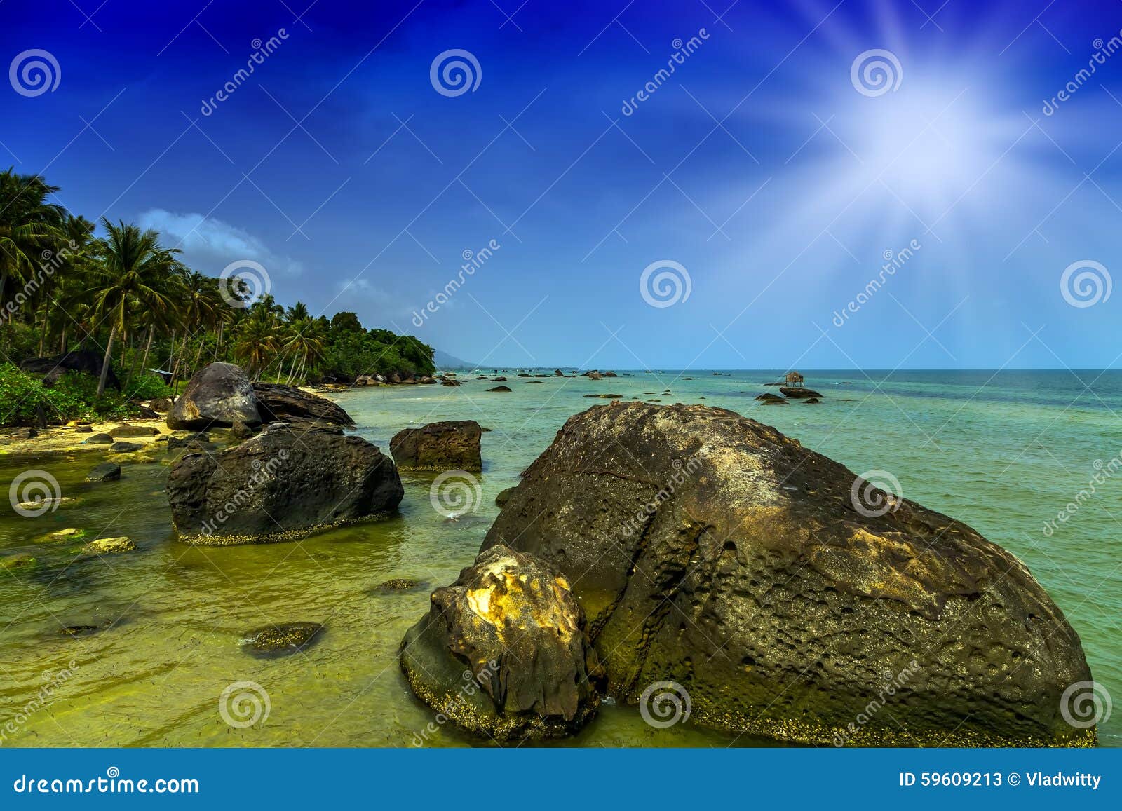 Rocks sun paradise stock image. Image of paradise, mountains - 59609213