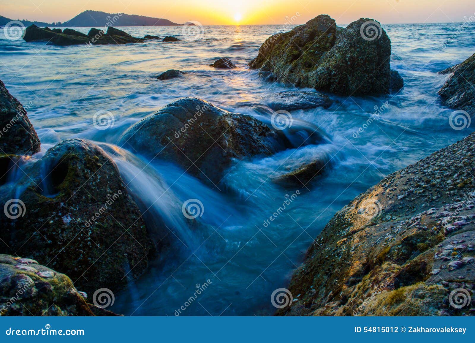 Rocks in Thailand stock photo. Image of evening, coast - 54815012