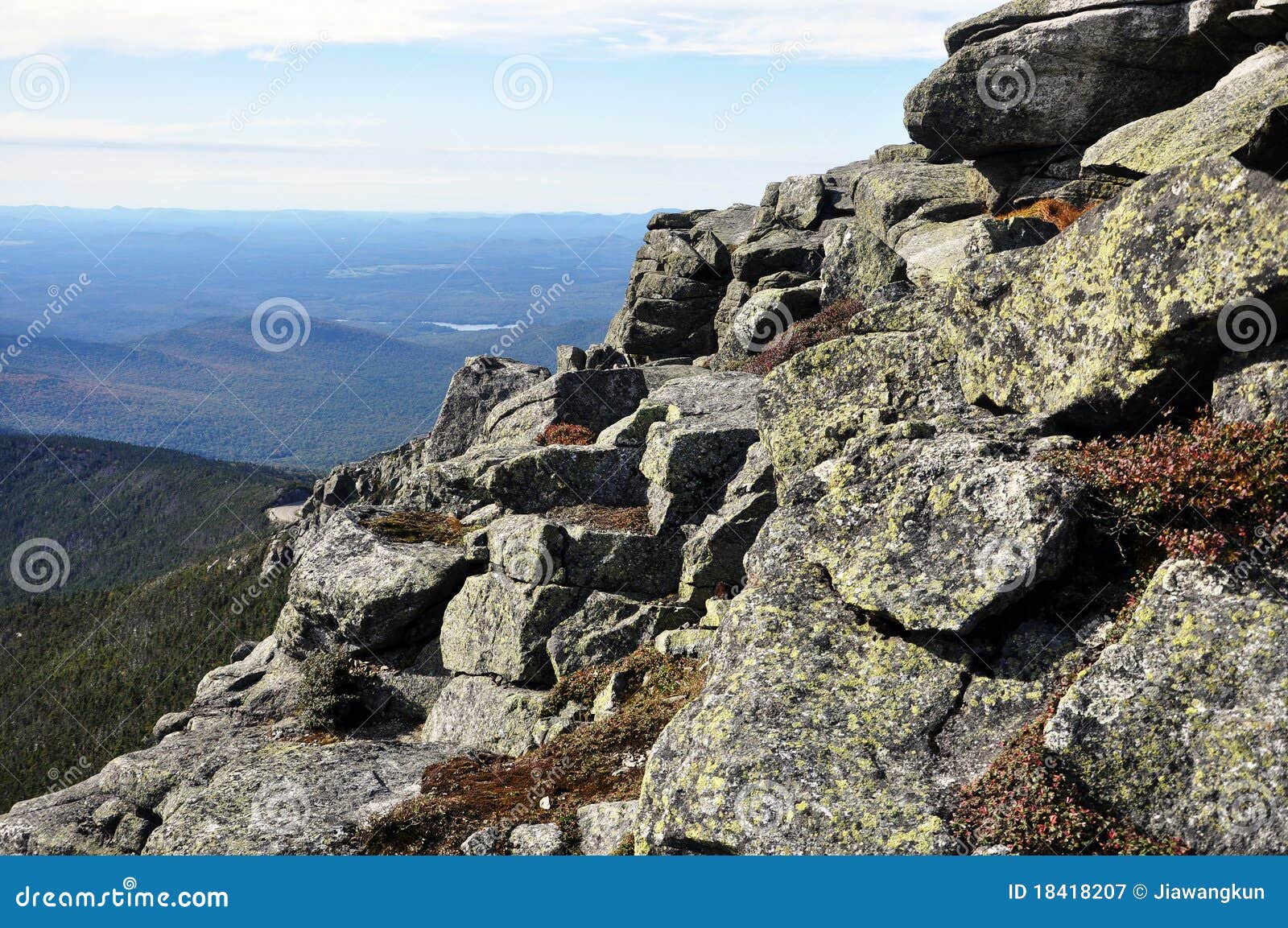 Rocks on the Top of Whiteface Mountain Stock Image - Image of lake ...