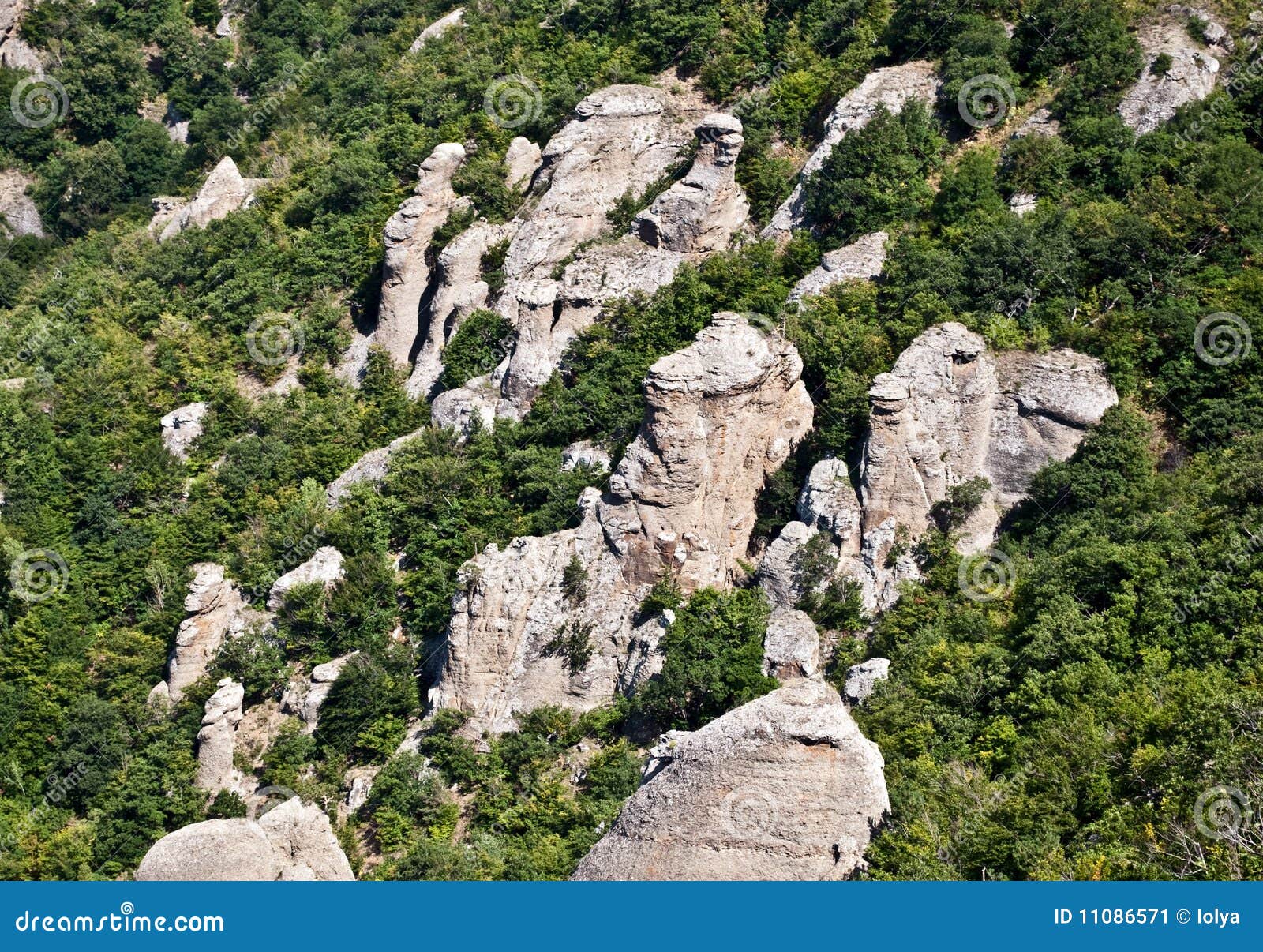 Rocks and trees stock image. Image of cliffs, park, creapy - 11086571