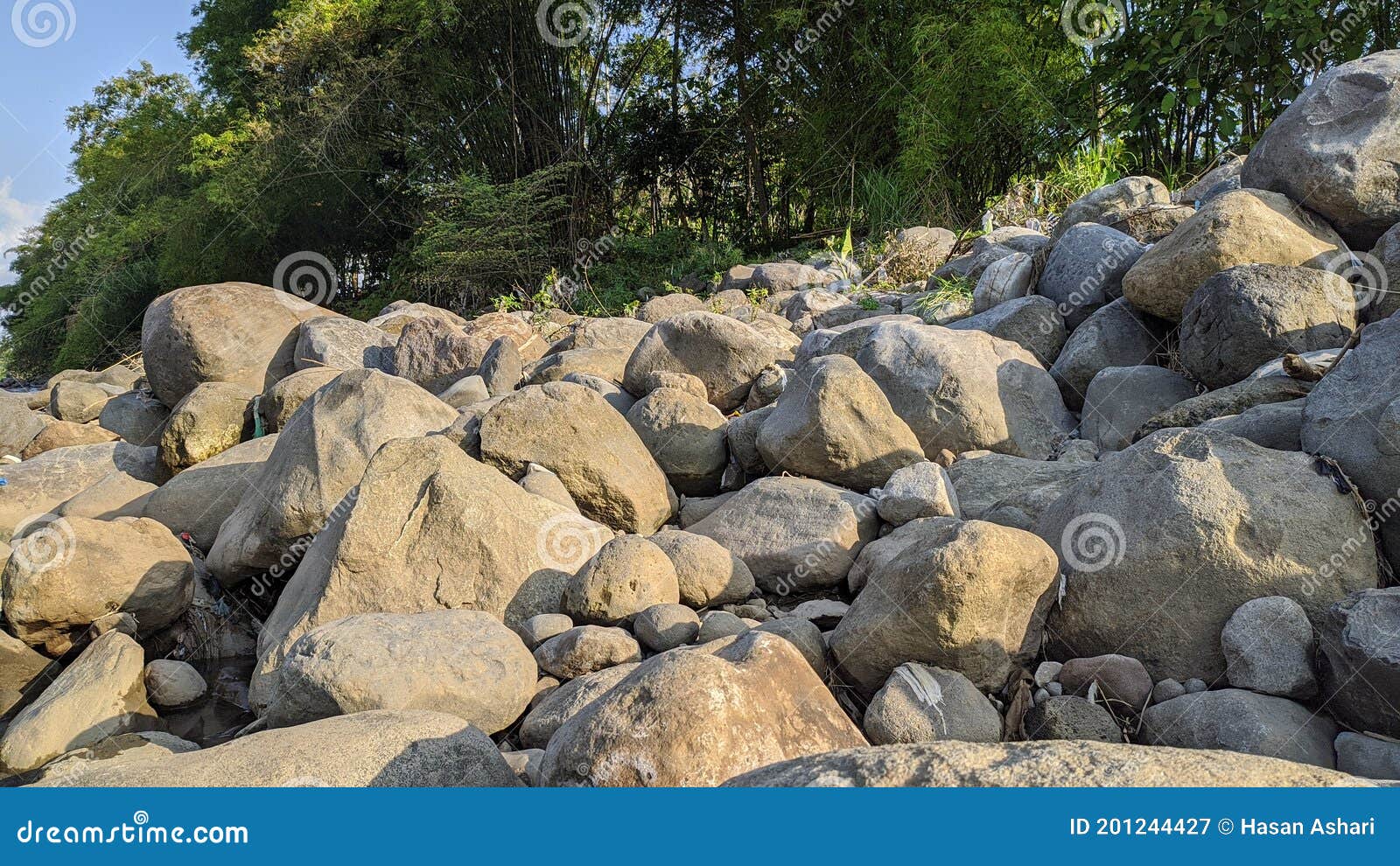 Rocks and Trees Along the Progo River Stock Image - Image of trail ...