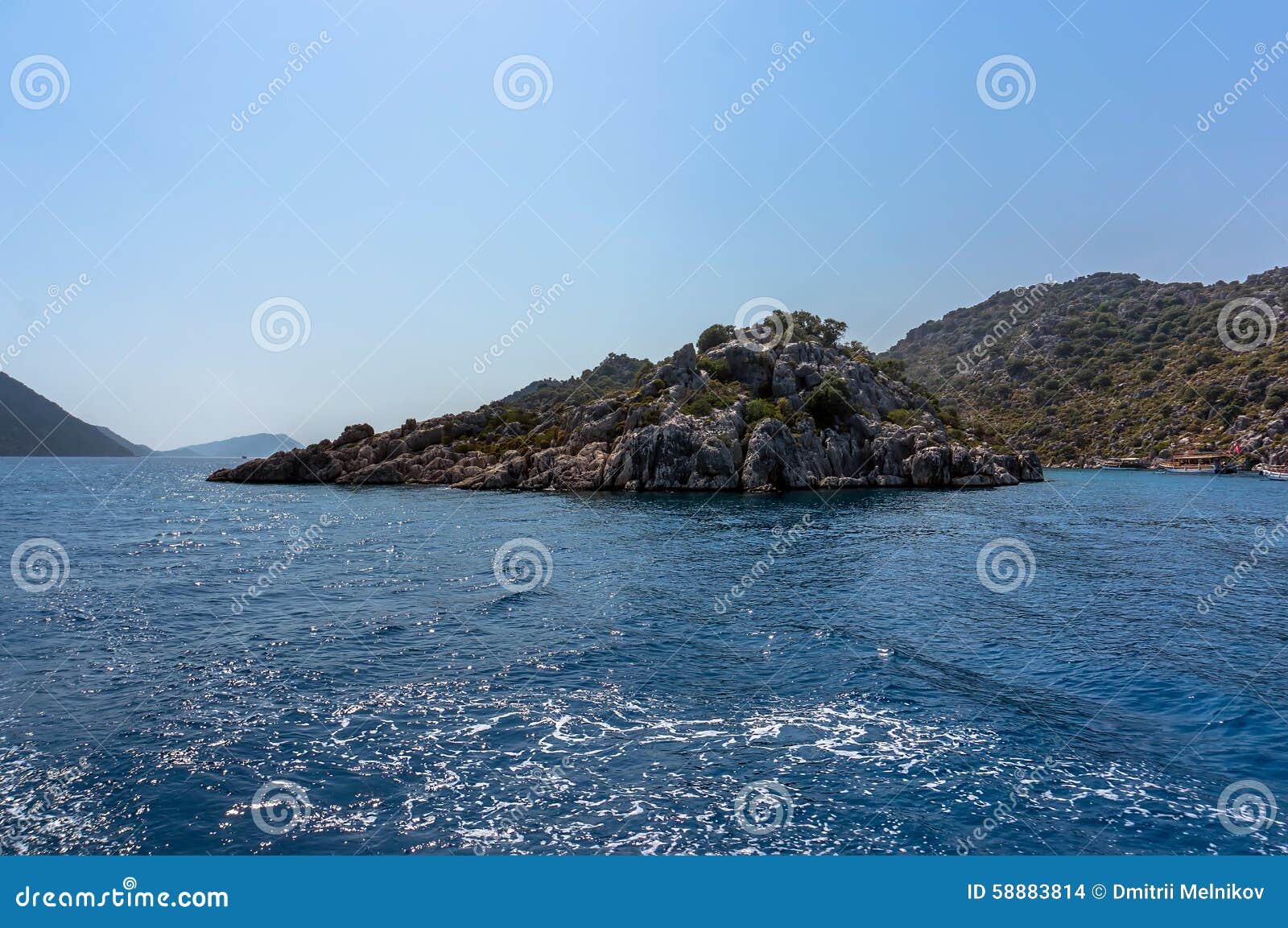 Rocks in Turkey View from the Sea Stock Photo - Image of beautiful ...