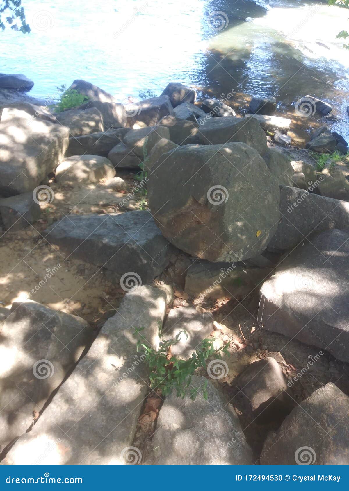 Rocks under bridge stock photo. Image of plant, shade - 172494530
