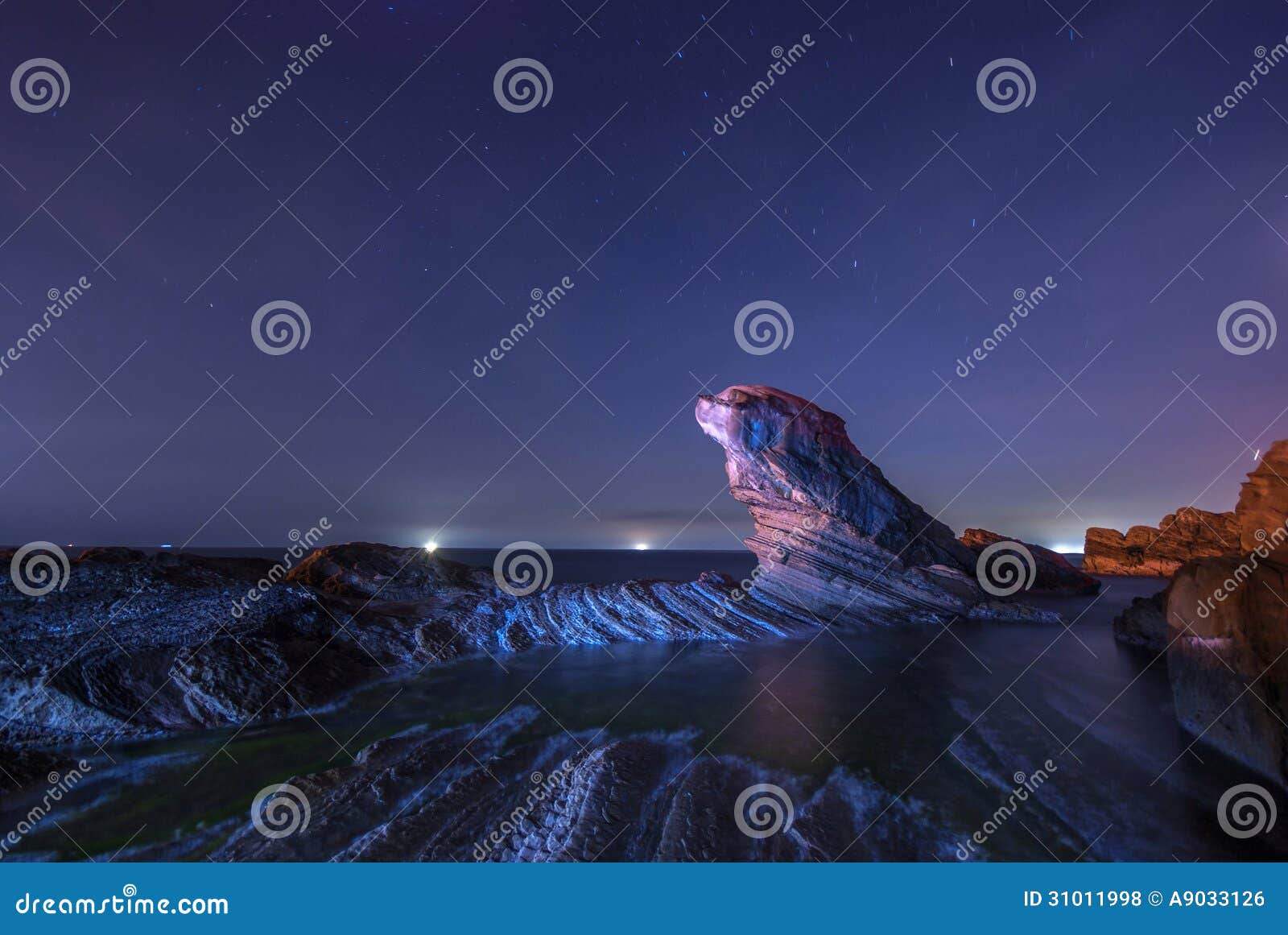 Rocks under the night sky editorial stock photo. Image of night - 31011998