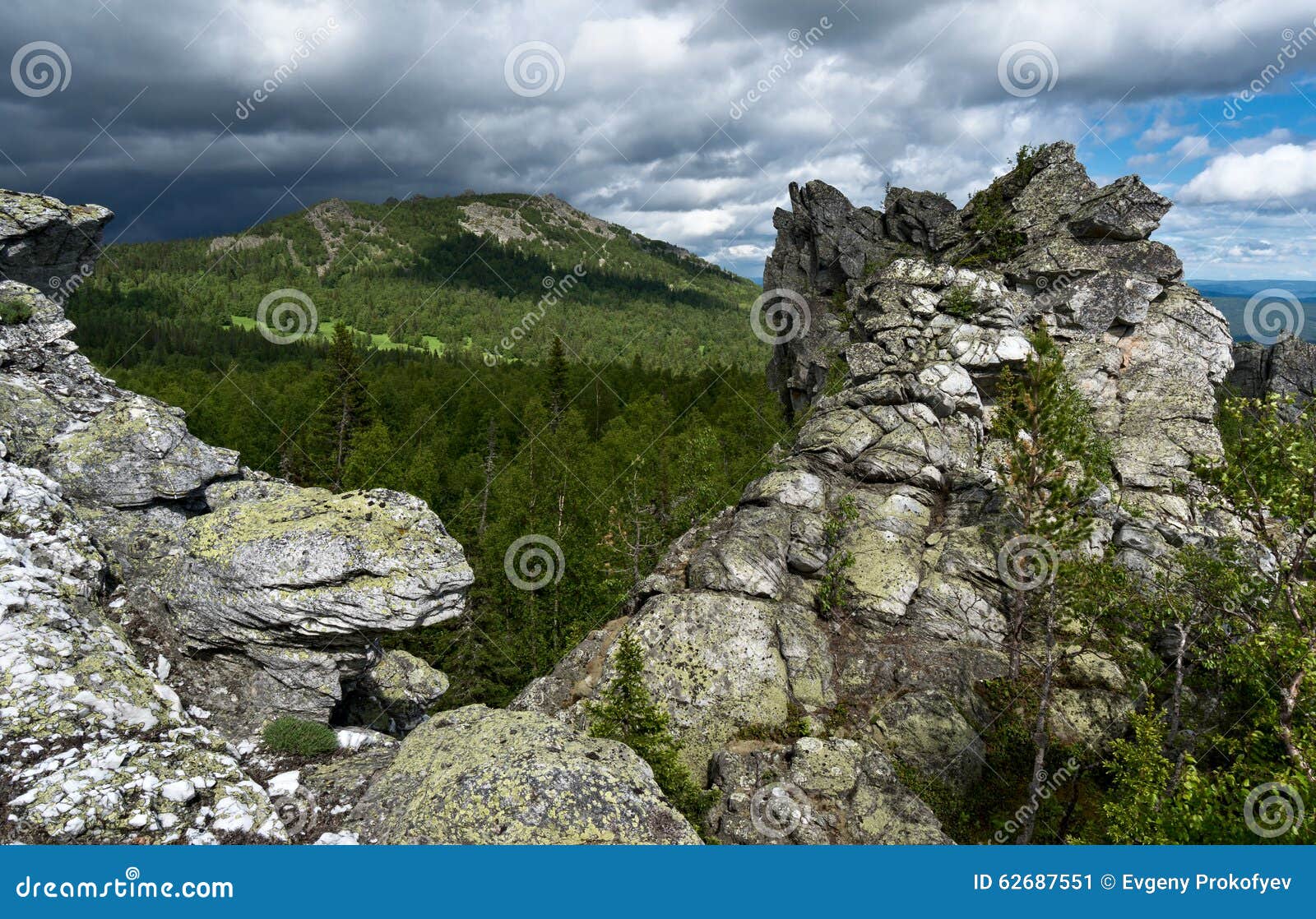 Rocks in Ural mountains stock image. Image of ridge, urals - 62687551