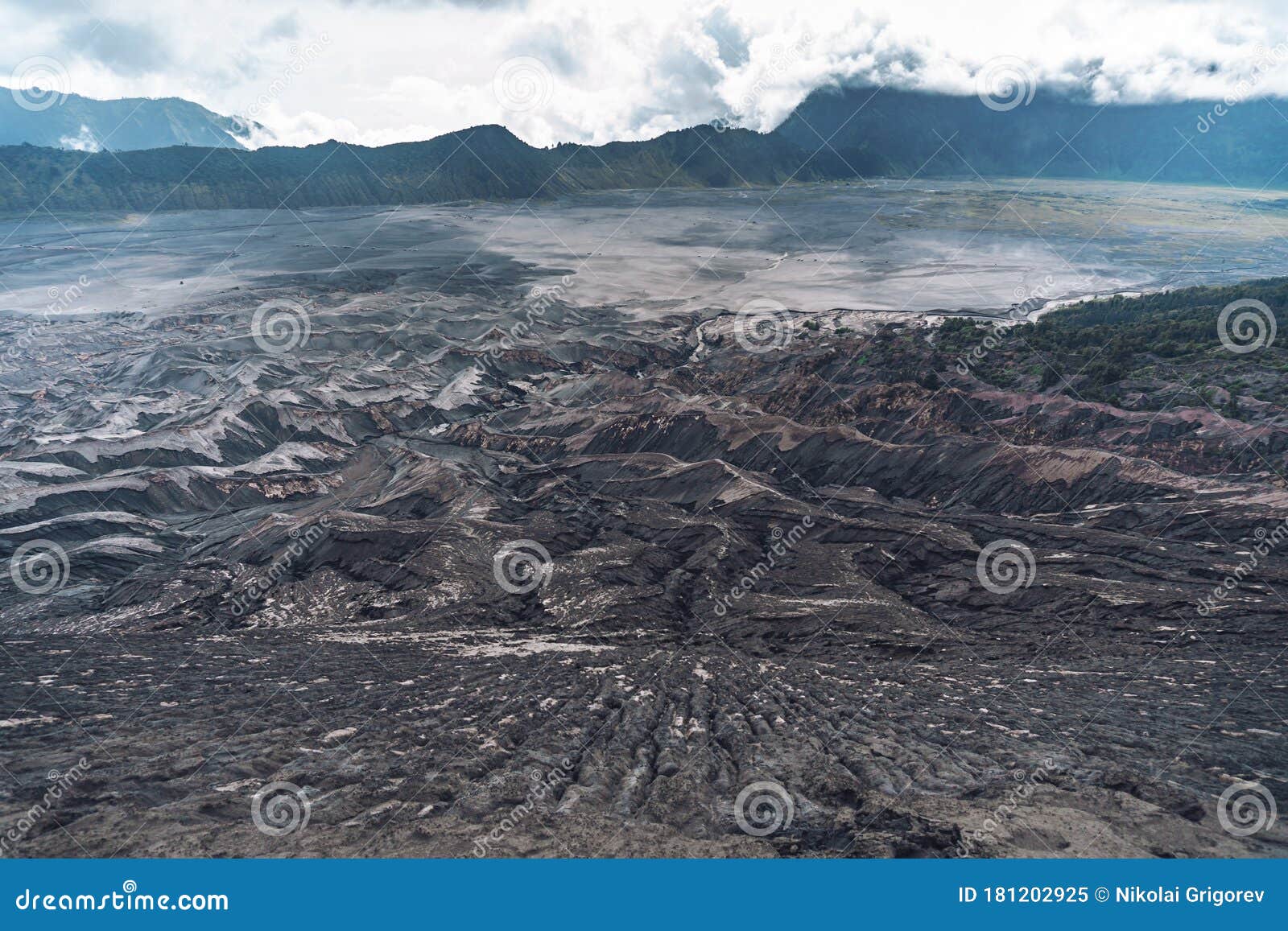 Rocks with Volcanic Rock and Sand Dune on Background Stock Image ...