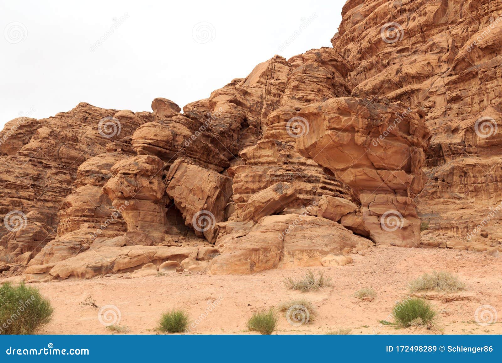 Rocks in Wadi Rum Desert, Jordan Stock Image - Image of landmark ...