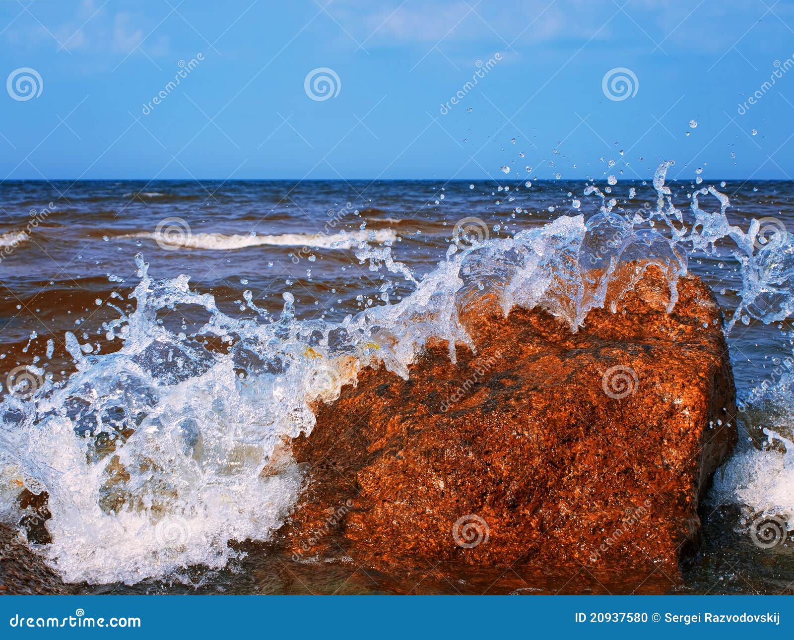 Rocks and water stock photo. Image of nature, summer - 20937580