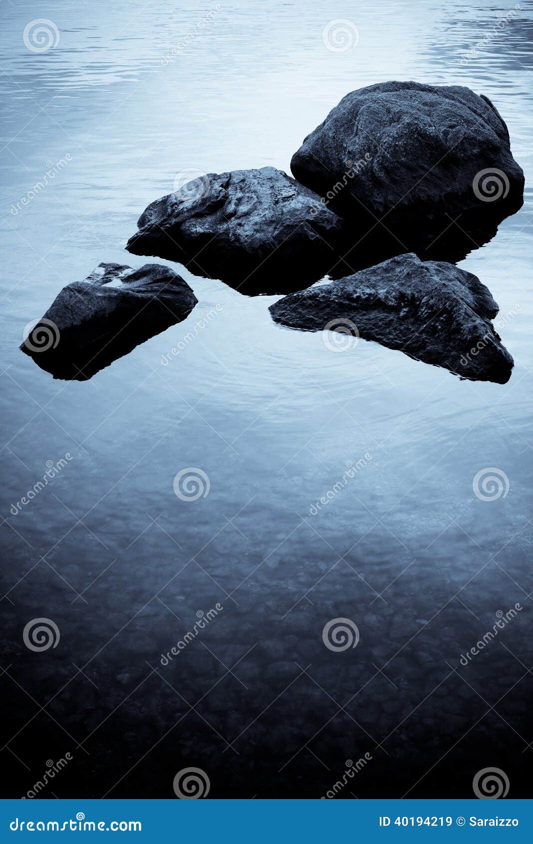 Rocks in the water stock image. Image of nature, reflection - 40194219