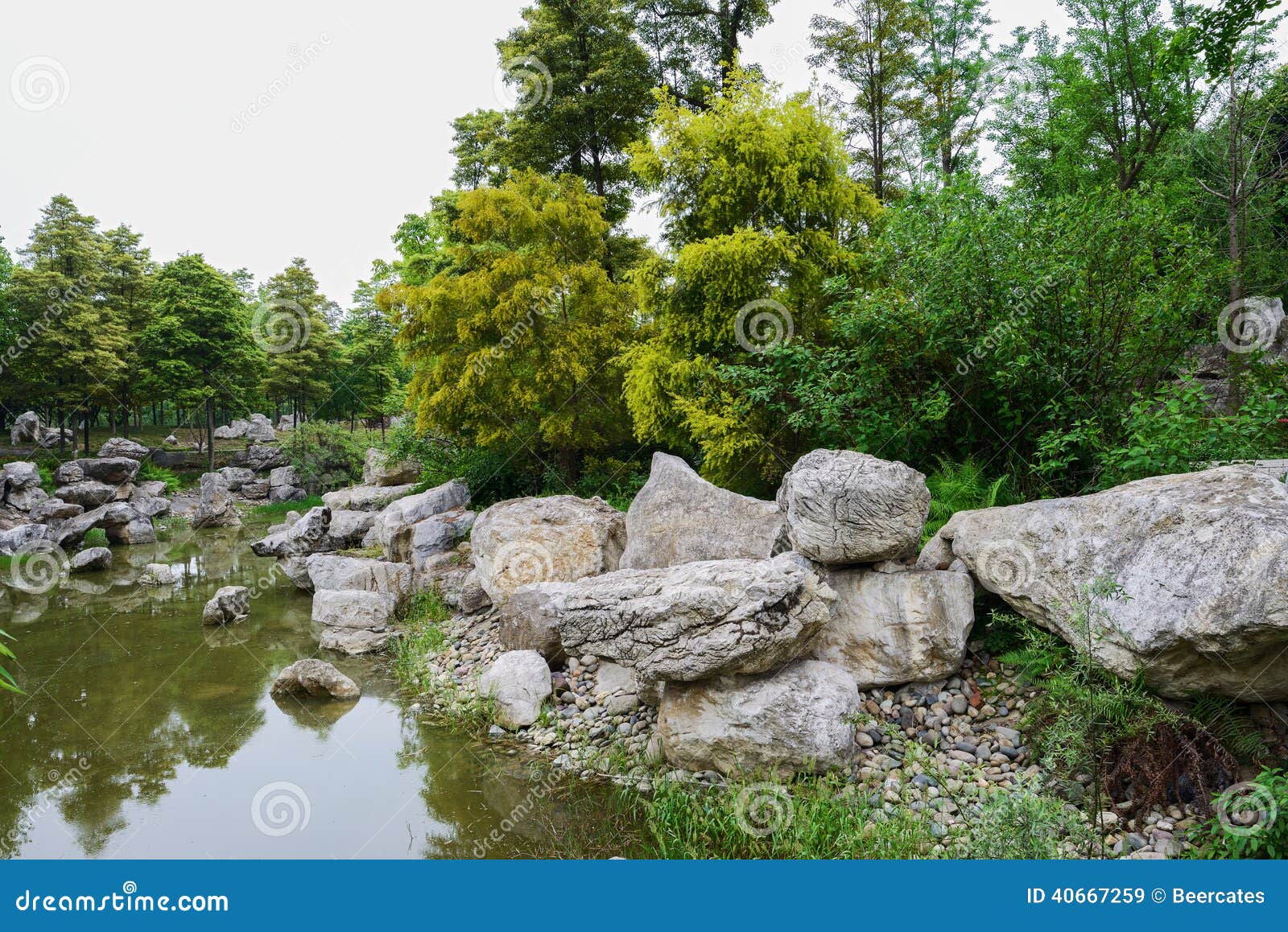 Rocks at Waterside in Spring Stock Image - Image of riverside, spring ...