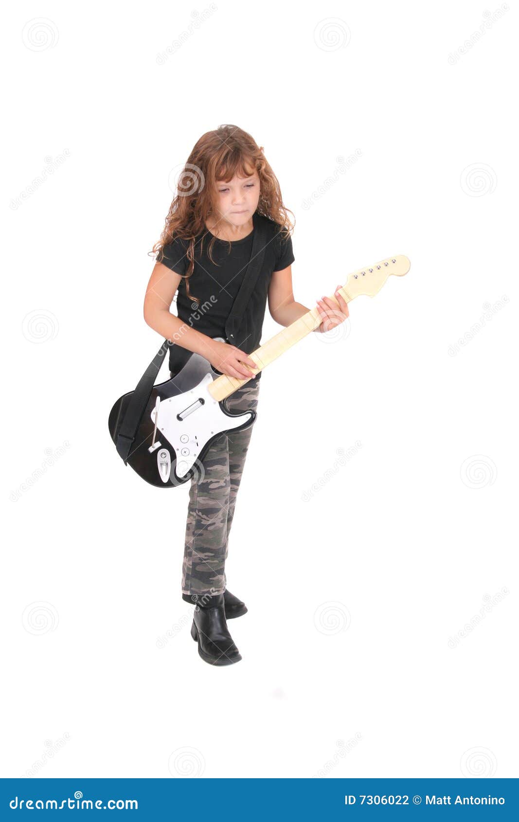 Rockstar girl child stock photo. Image of talent, play - 7306022