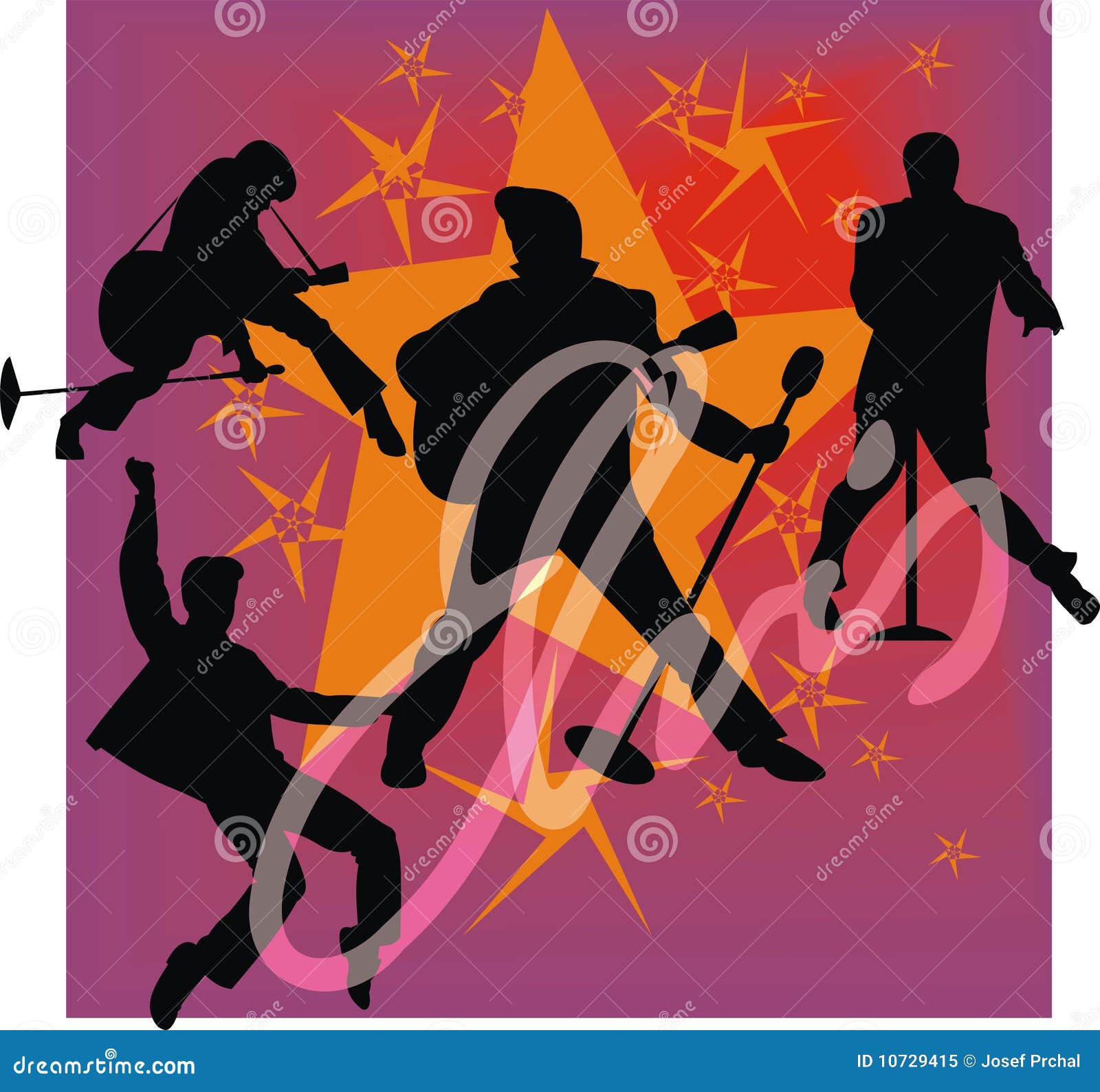 Rockstar Illustration Head Man Face Musician For Tshirt Cartoon Vector ...