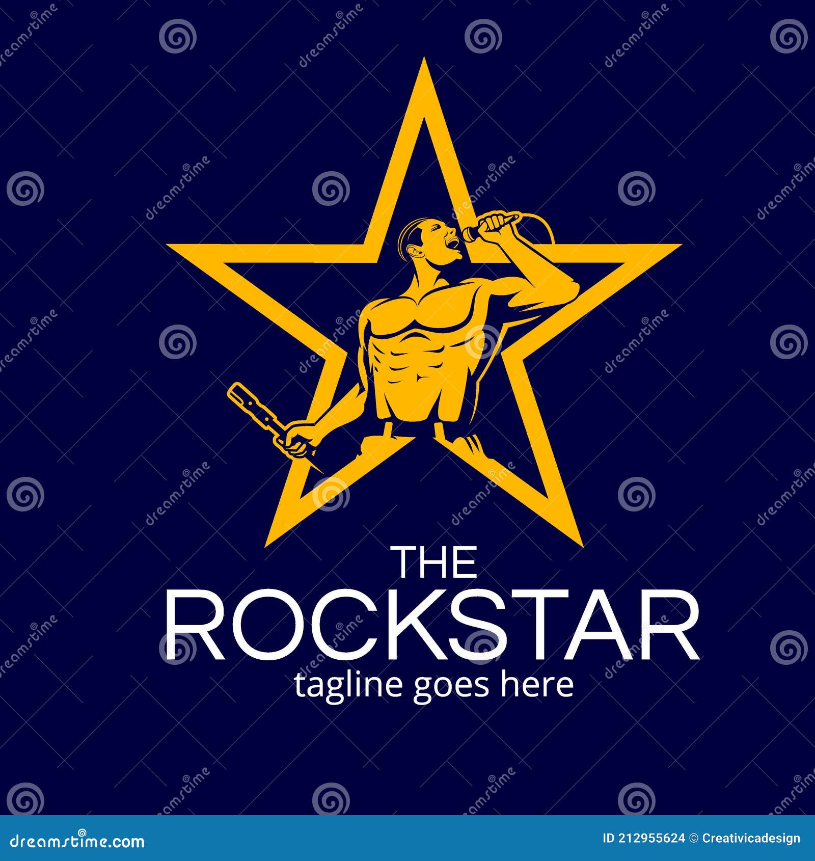 Rockstar Illustration Head Man Face Musician For Tshirt Cartoon Vector ...