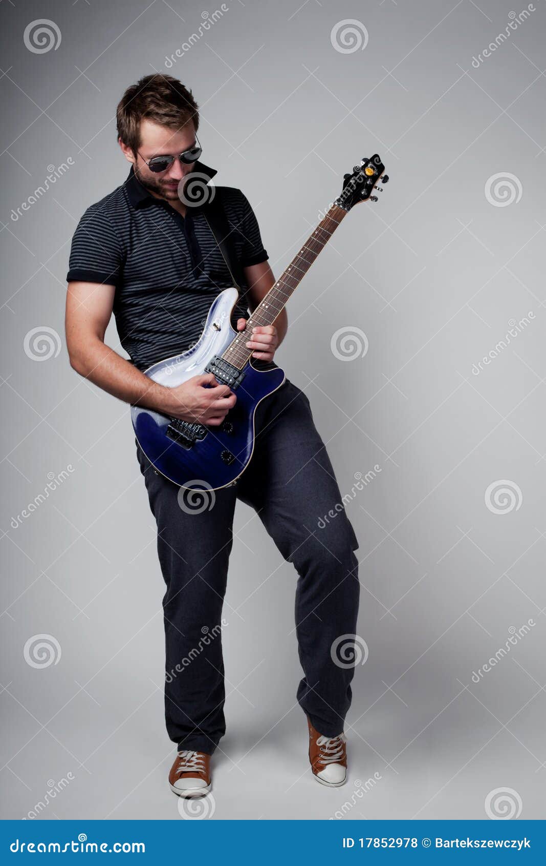 Rockstar playing solo stock photo. Image of energy, musical - 17852978