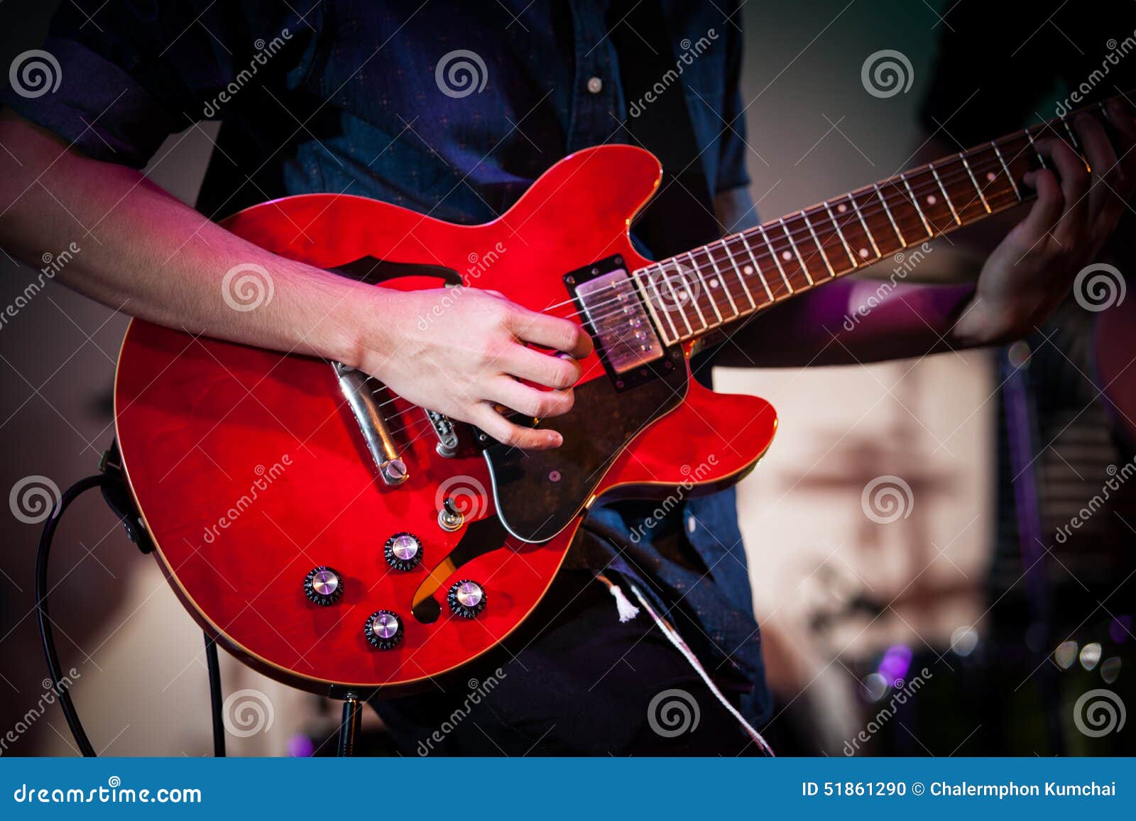 Rockstar Playing Solo on Guitar Stock Photo - Image of band, human ...