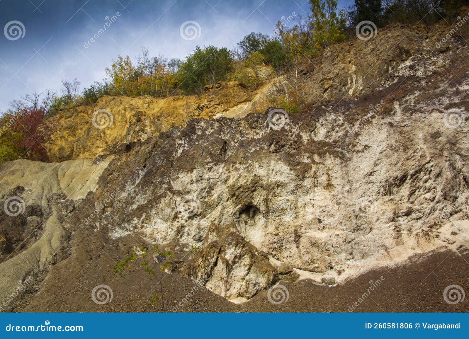 Rockwall in Hungary - Old Abandoned Mine Stock Photo - Image of ...