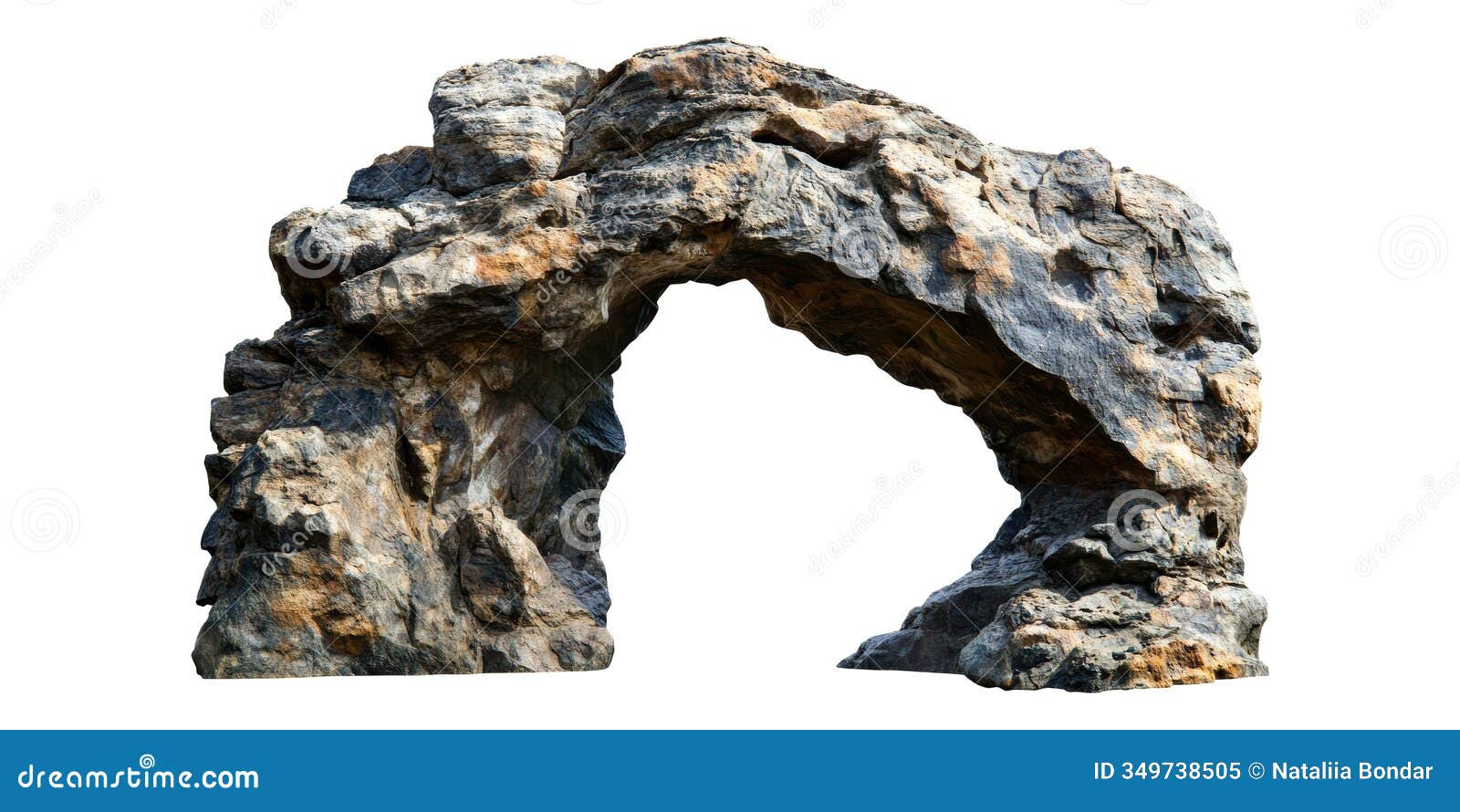 Rocky Arch Formation with Rough Texture Isolated on Transparent ...