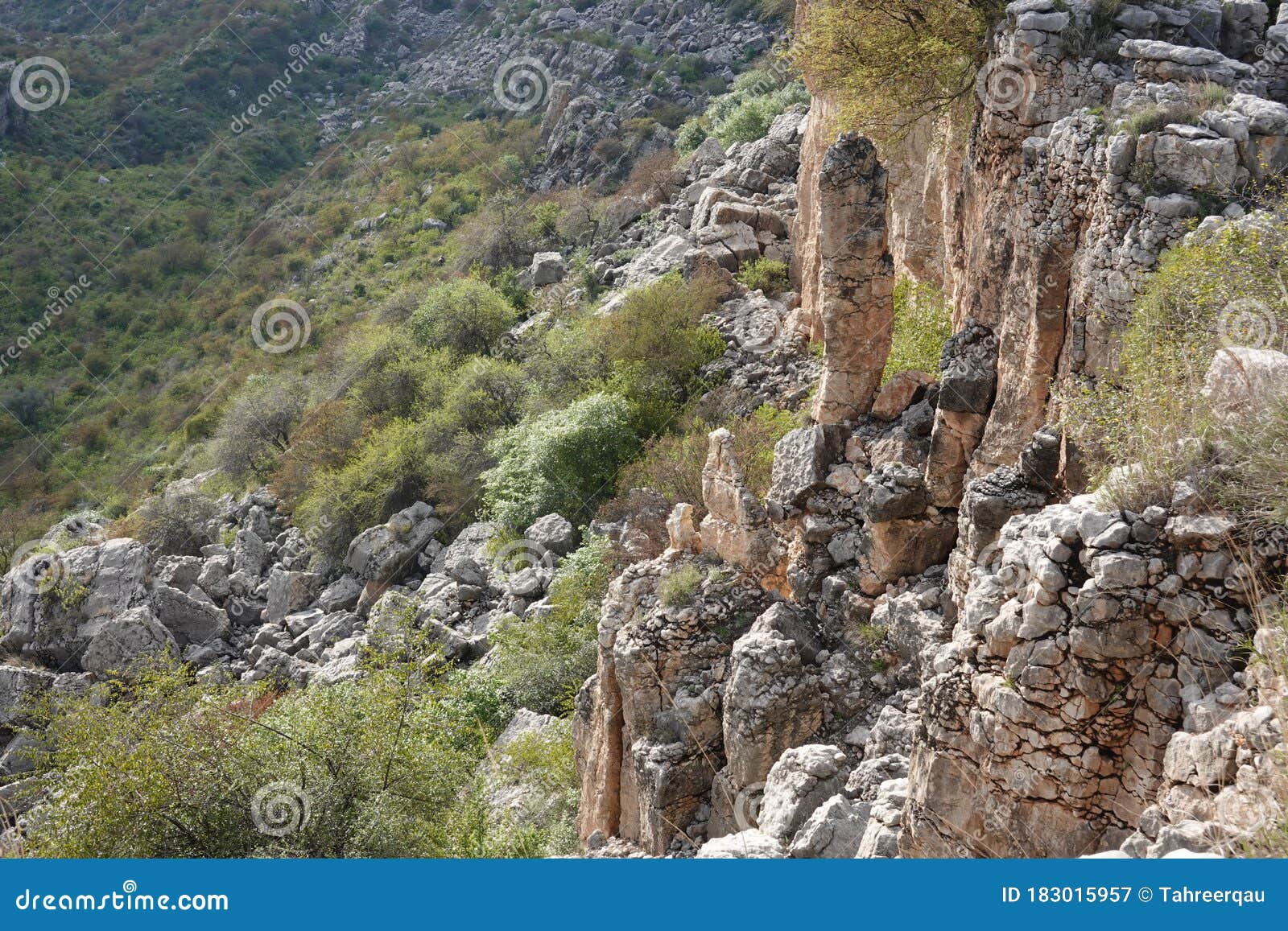 Rocky area in mountains stock image. Image of area, cliff - 183015957