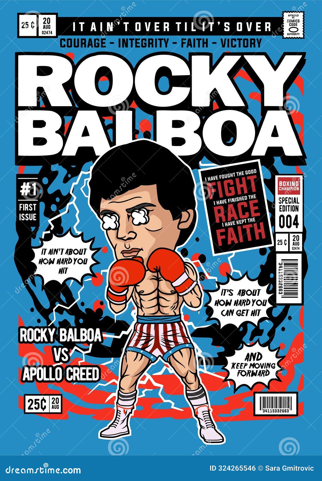 Rocky balboa stock illustration. Illustration of balbo - 324265546