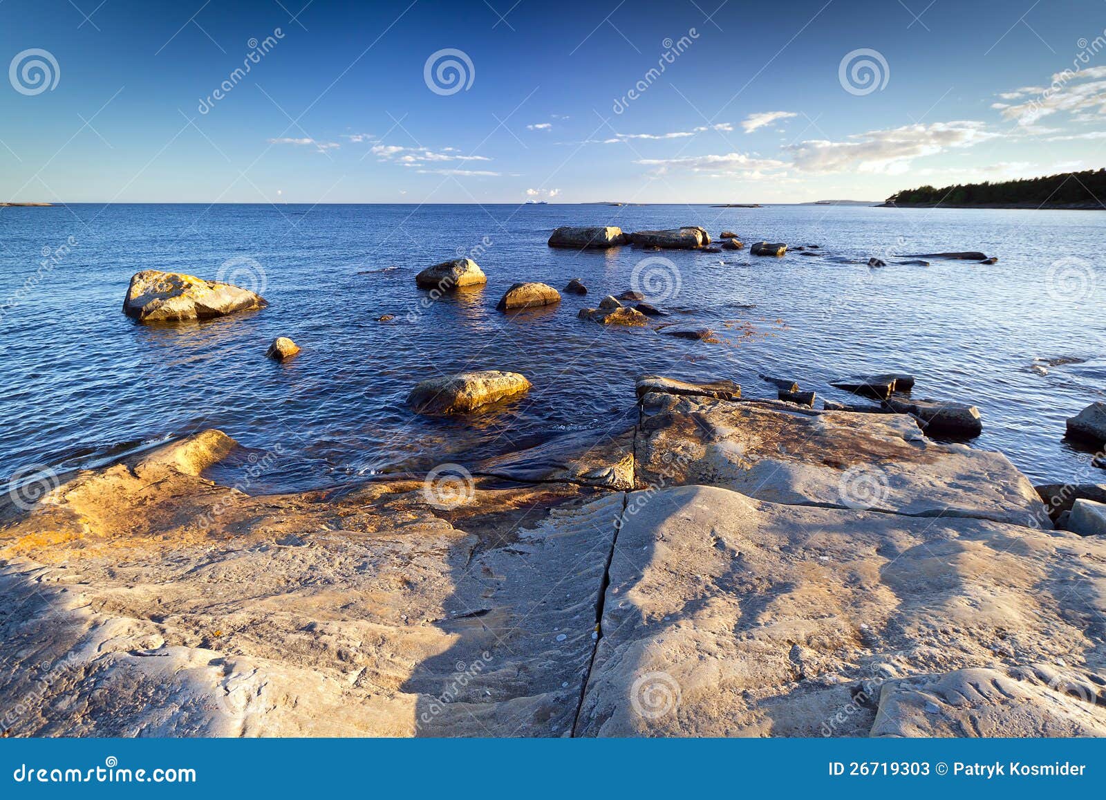 Rocky Baltic Sea coastline stock image. Image of nordic - 26719303