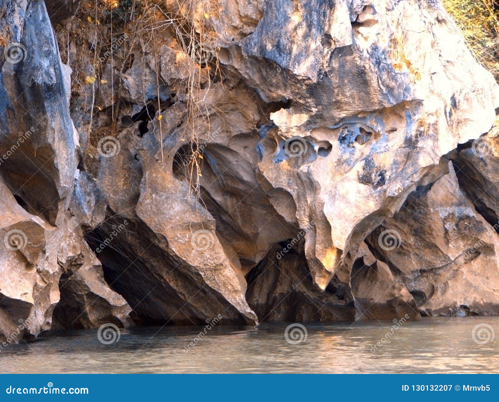 Rocky Bank of the River. Stone Texture Stock Image - Image of woodland ...
