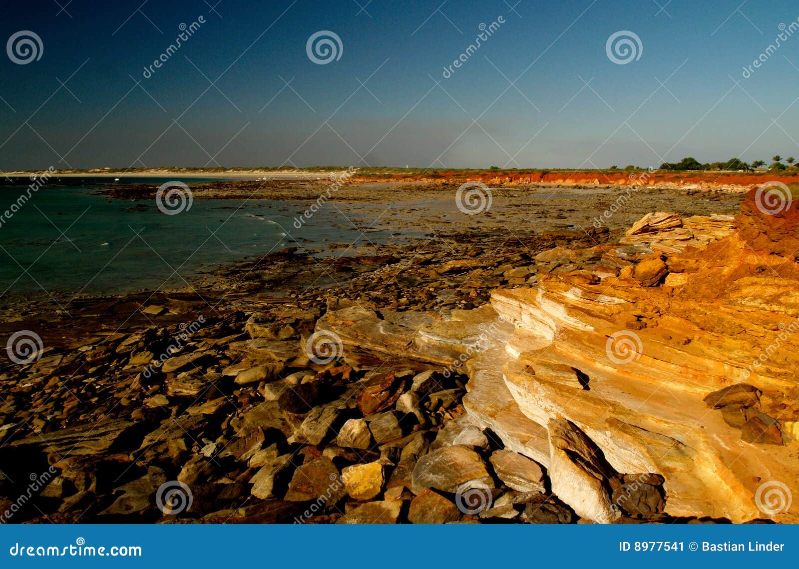 Rocky Beach Broome stock image. Image of cliff, holiday - 8977541