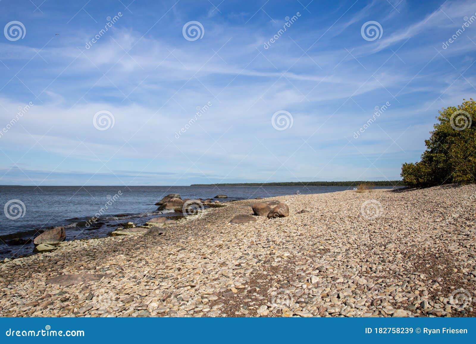 A Rocky Beach on Hecla Island Stock Image - Image of beachside ...