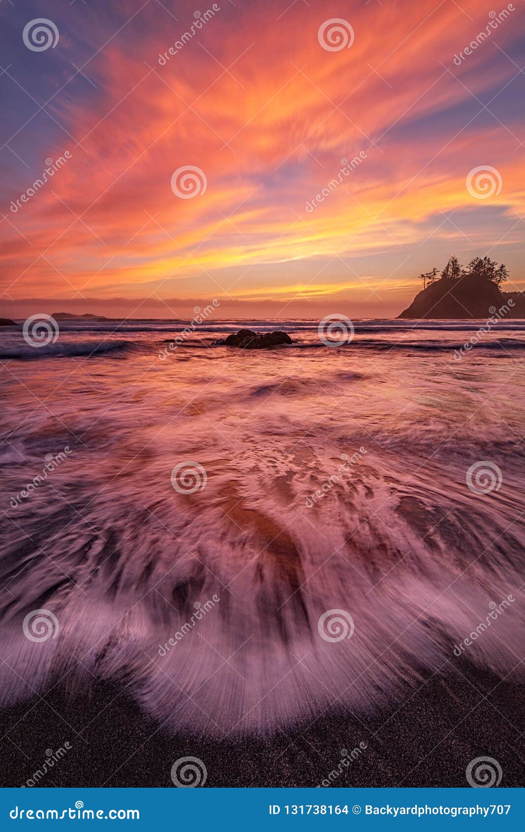 Rocky Beach Landscape at Sunset Stock Photo - Image of blue, sunlight ...