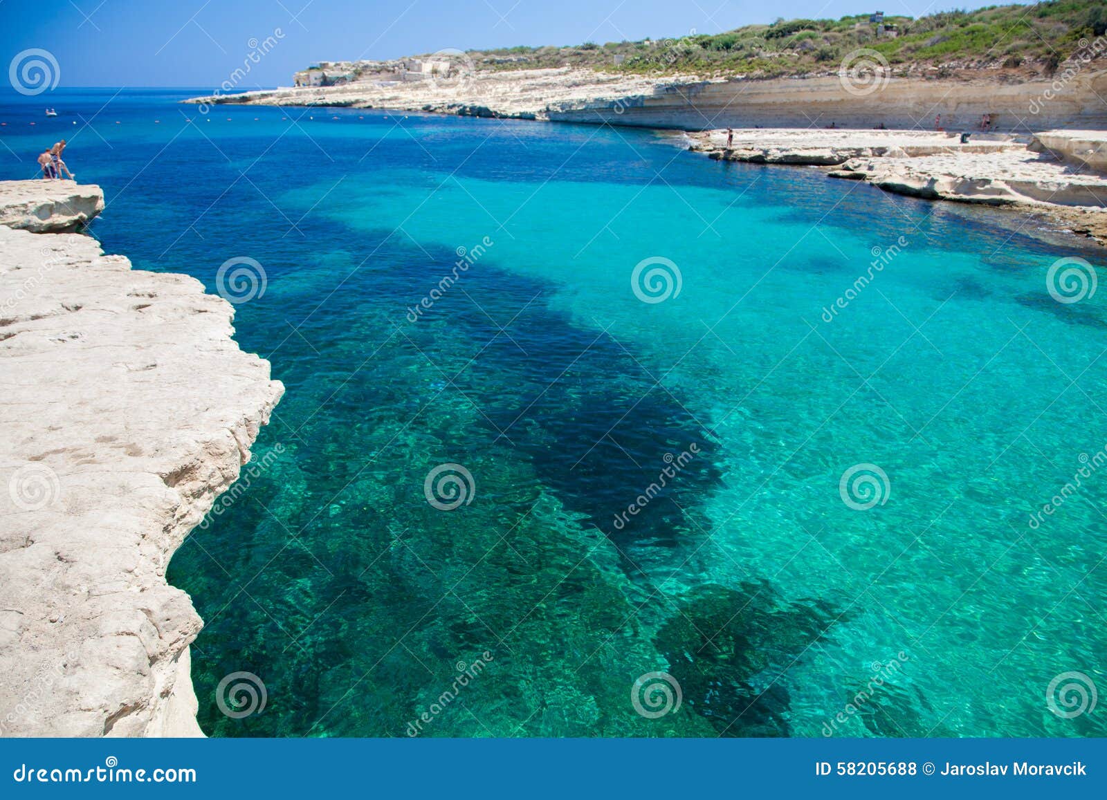 Rocky beach in Malta stock photo. Image of lagoon, rocky - 58205688