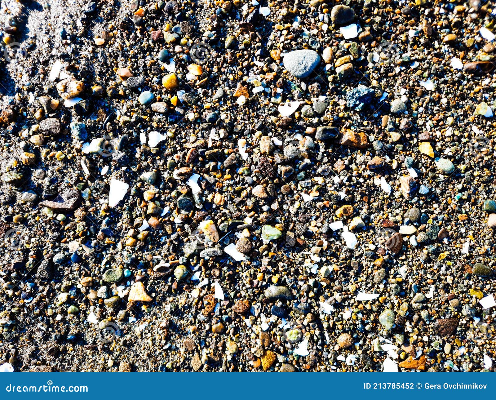 Rocky Beach. Small Multi-colored Stones Stock Photo - Image of sand ...