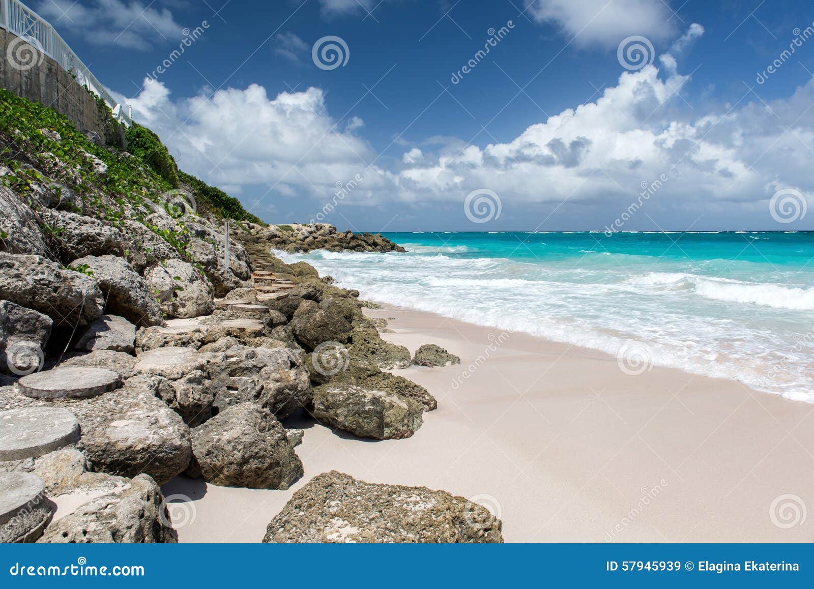 Rocky Beach on the Tropical Island Stock Image - Image of beautiful ...