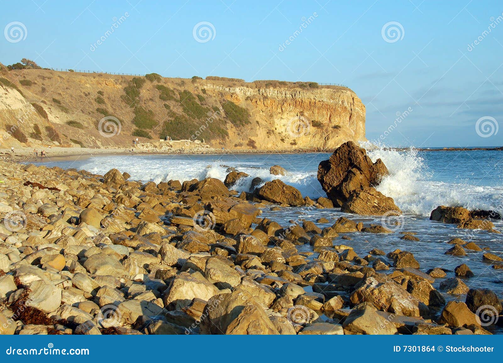 Rocky Beach with waves stock photo. Image of beach, aquatic - 7301864